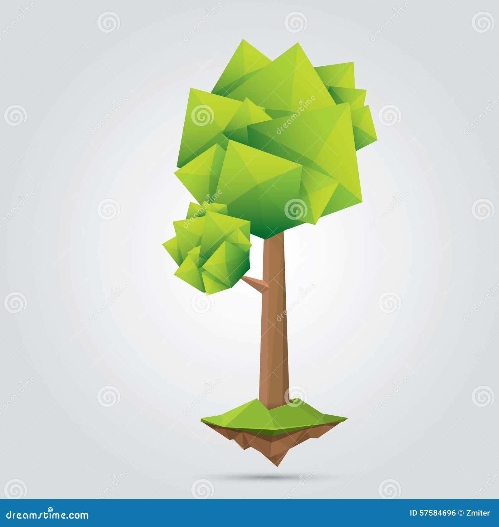 Conceptual Polygonal Tree. Vector Illustration Stock Vector ...