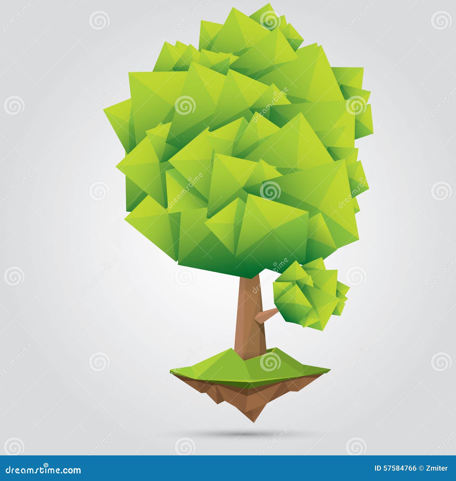Conceptual Polygonal Tree. Vector Illustration Stock Vector ...