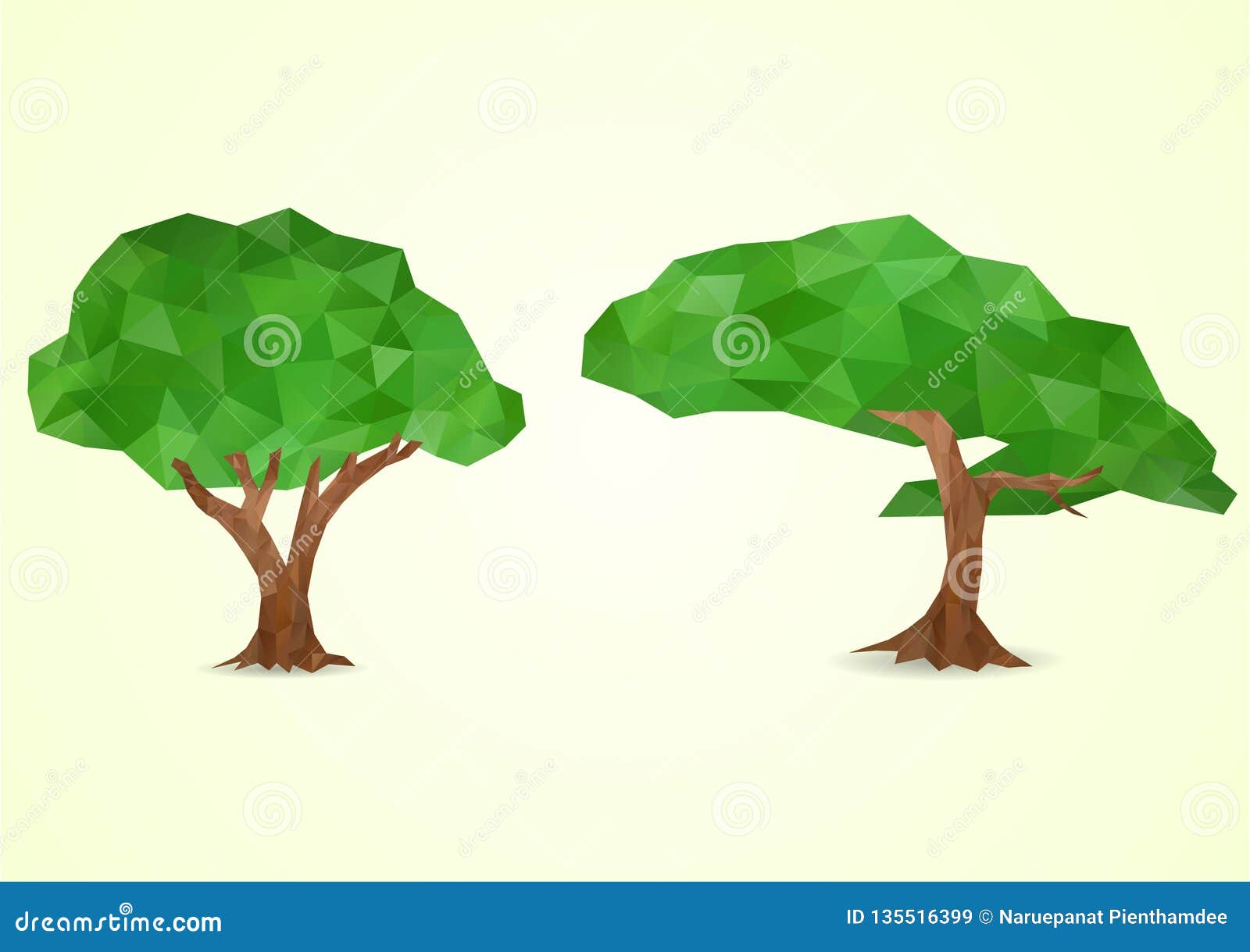 Conceptual Polygonal Geometric Tree Stock Vector - Illustration of life ...