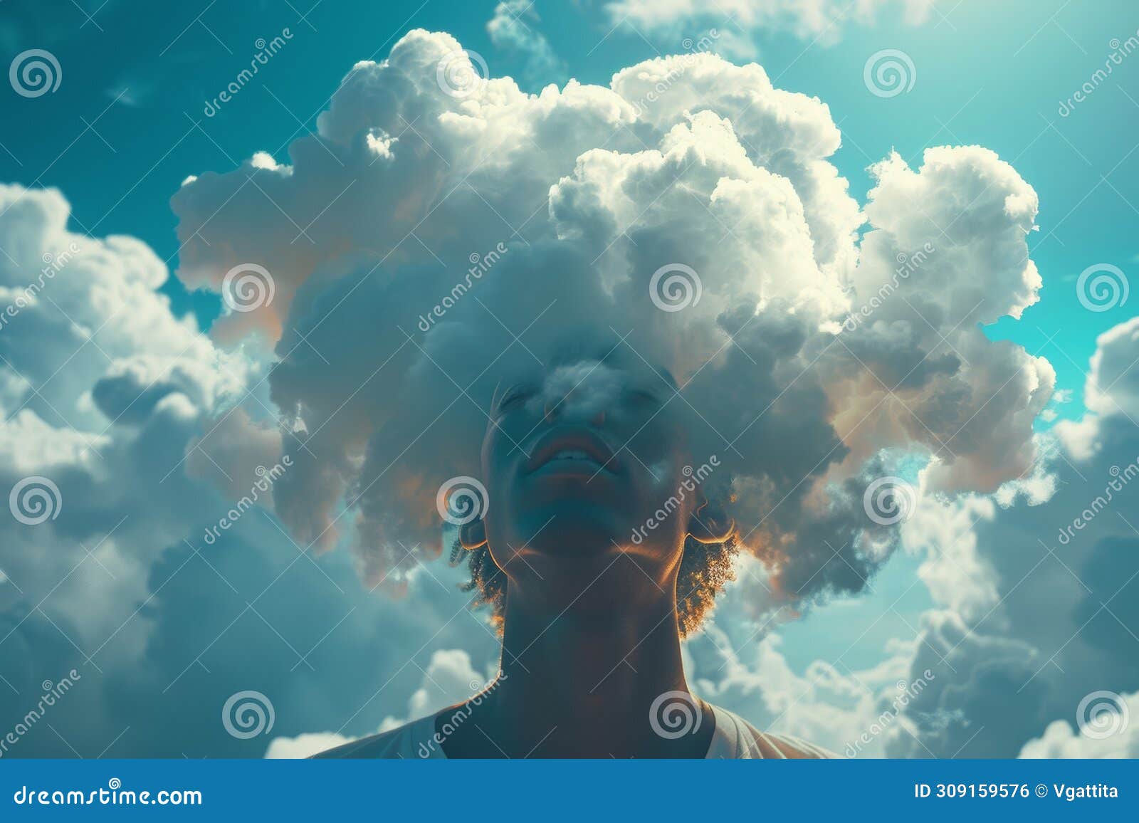 Conceptual Portrait , Human Face Is Decomposed Into Colorful Pixels. Ai ...