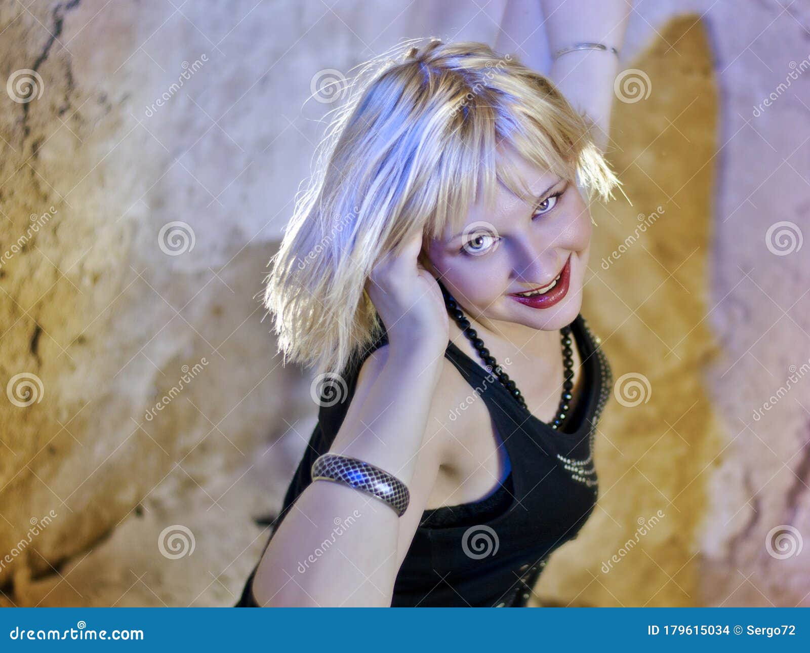 Conceptual Portrait Of A Young Seductive Emotional Beautiful Blonde
