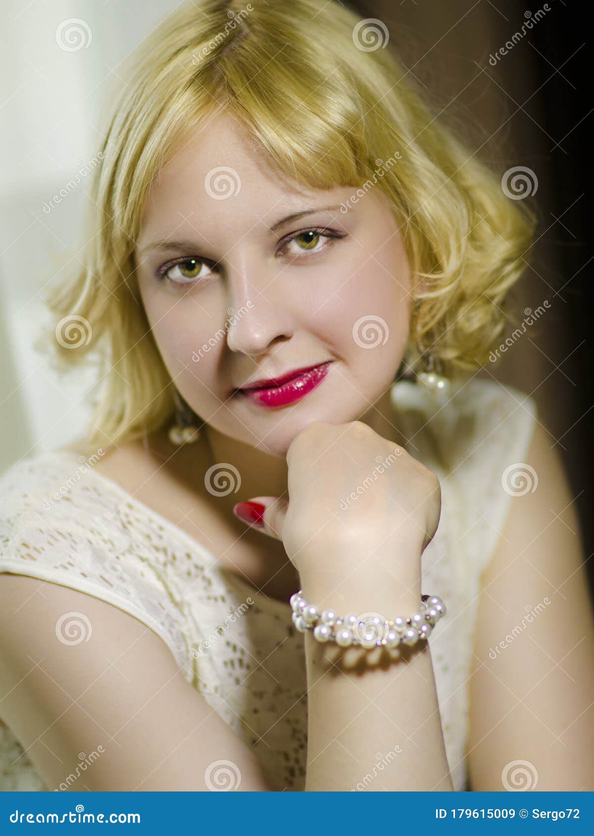 Conceptual Portrait Of A Young Seductive Emotional Beautiful Blonde
