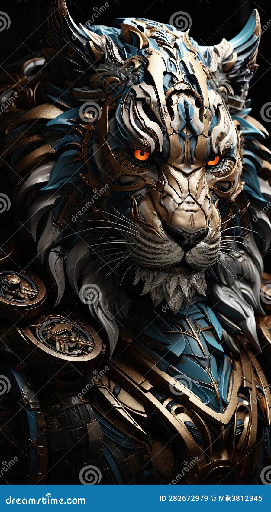 Conceptual and Powerful Tiger Design. Stock Illustration - Illustration ...