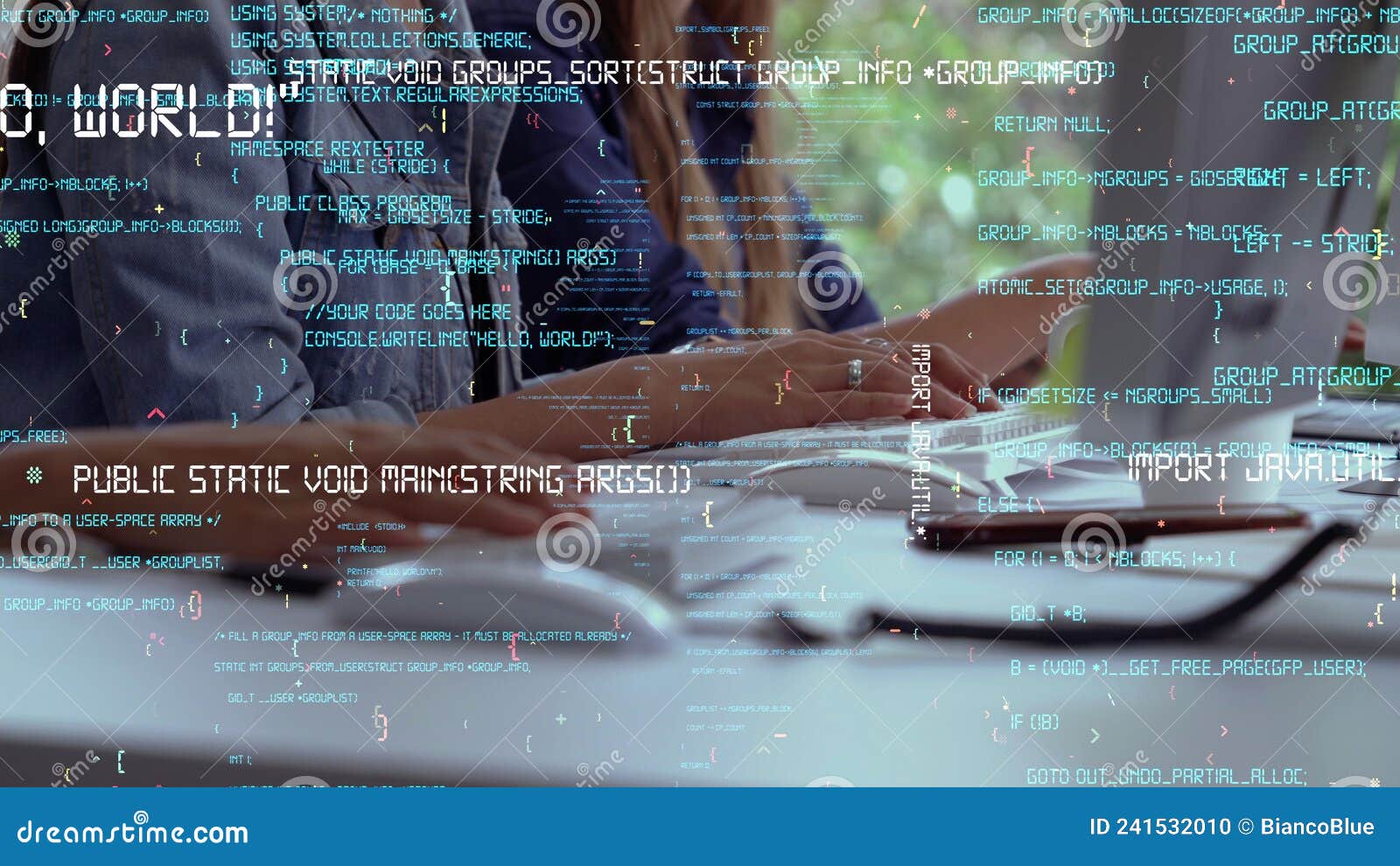 Conceptual Programming and Coding of Future Software Stock Photo ...
