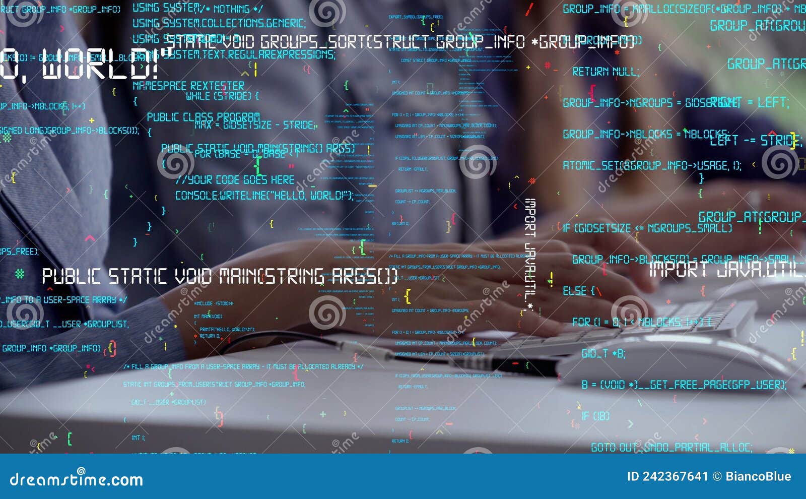 Conceptual Programming and Coding of Future Software Stock Image ...