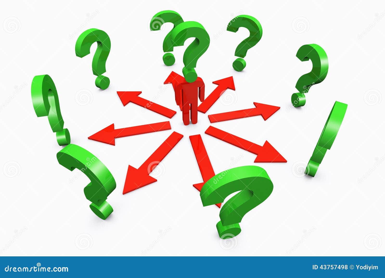 Conceptual Question Mark Sign Standing Around With Business Man ...