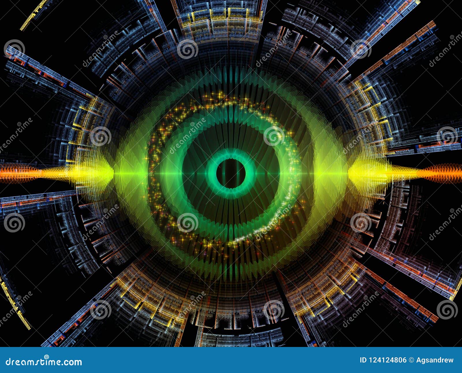 Conceptual Radial Oscillation Stock Illustration - Illustration of ...