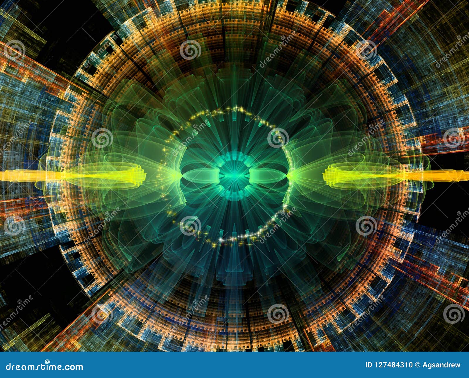 Conceptual Radial Oscillation Stock Illustration - Illustration of ...