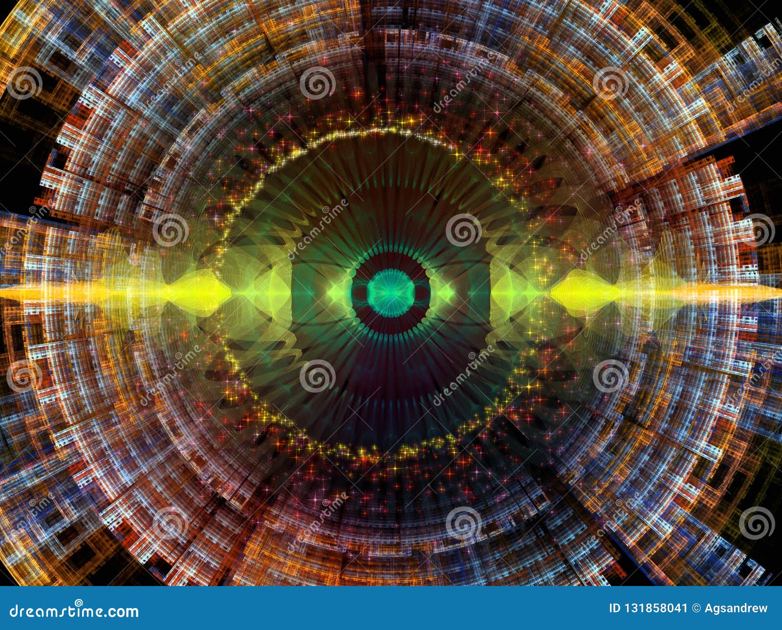 Conceptual Radial Oscillation Stock Illustration - Illustration of ...