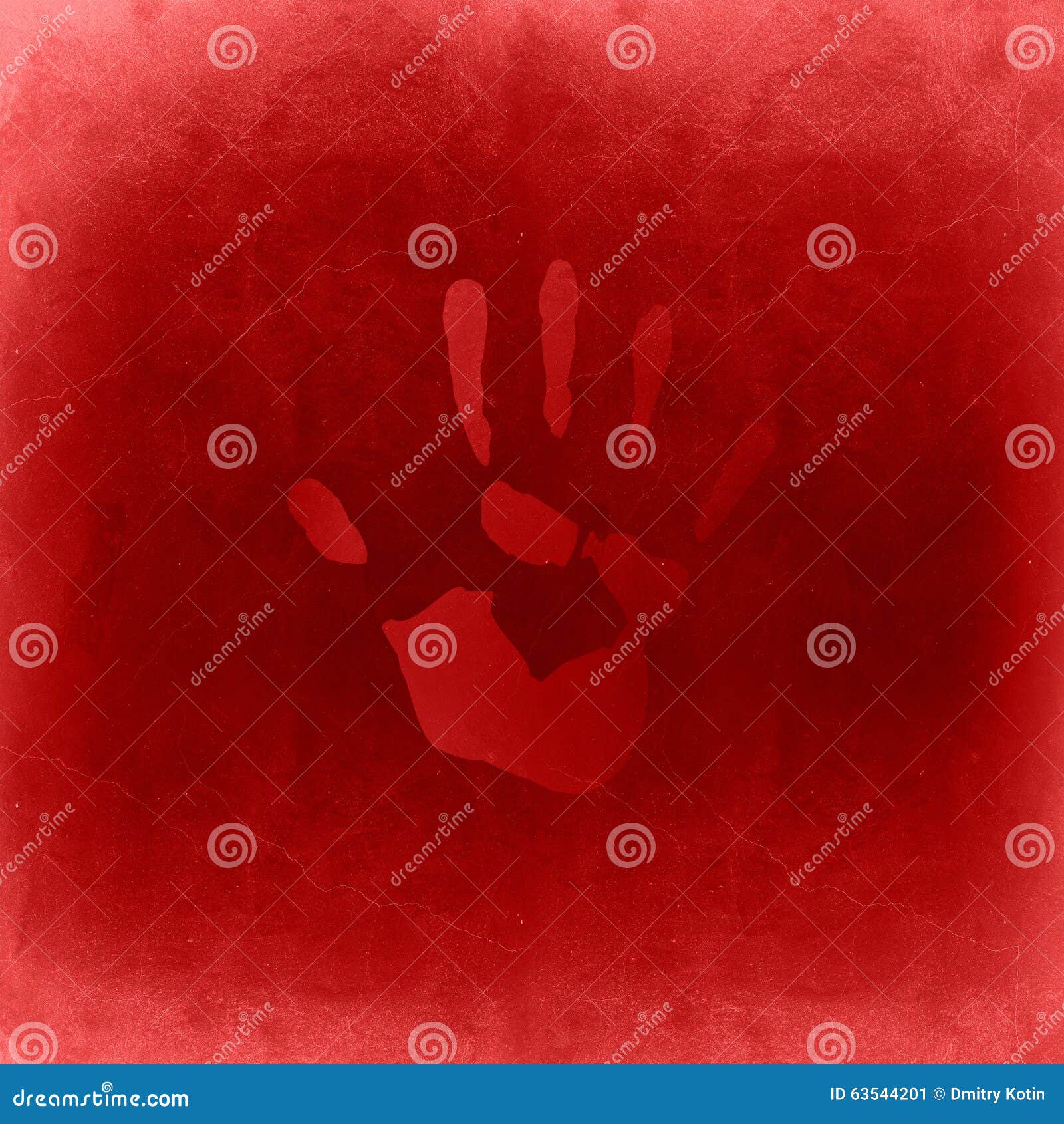 Conceptual Red Painted Hand Imprint Stock Image - Image of childhood ...