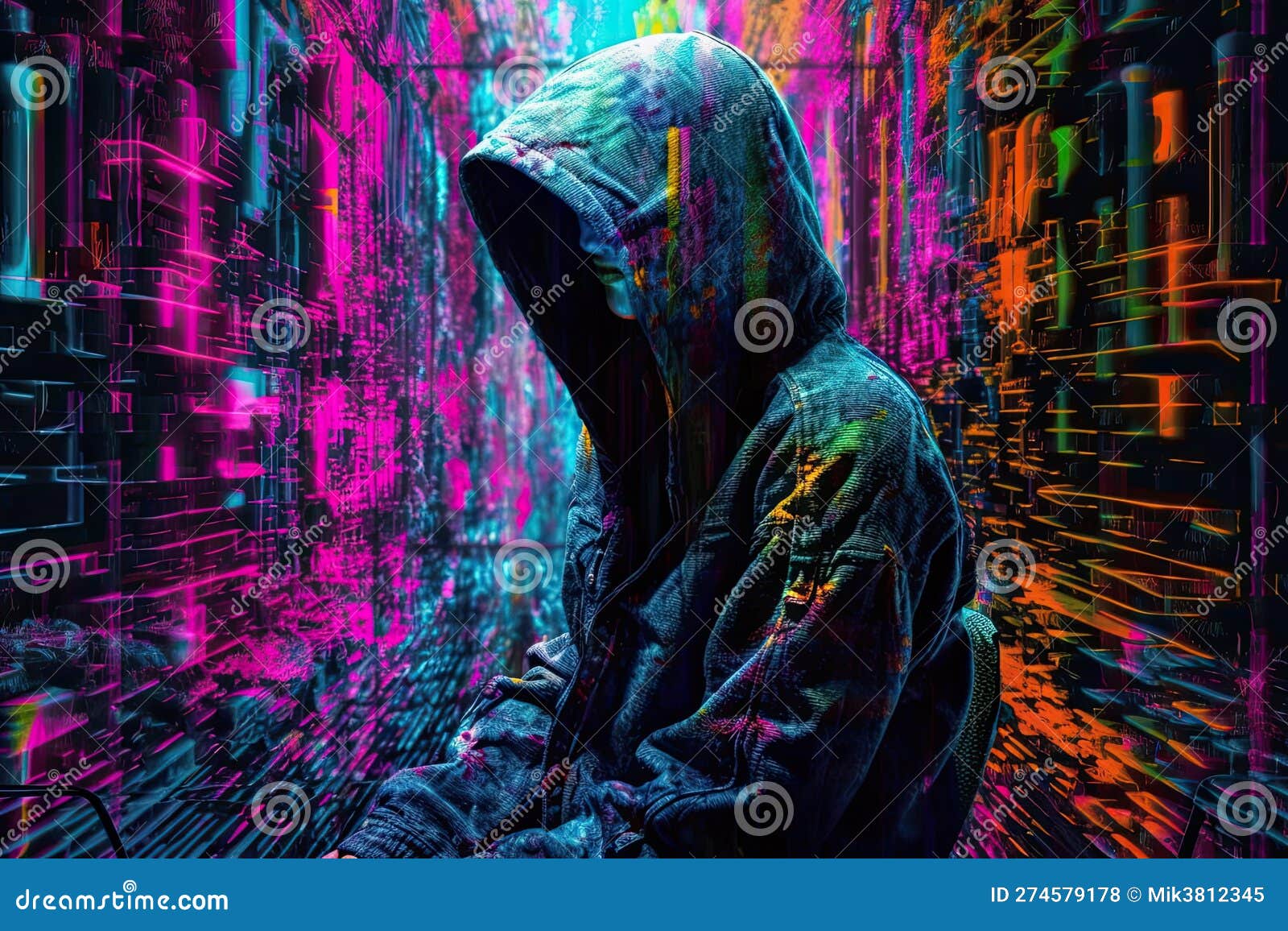 Conceptual Representation of Cybercriminal. Stock Illustration ...