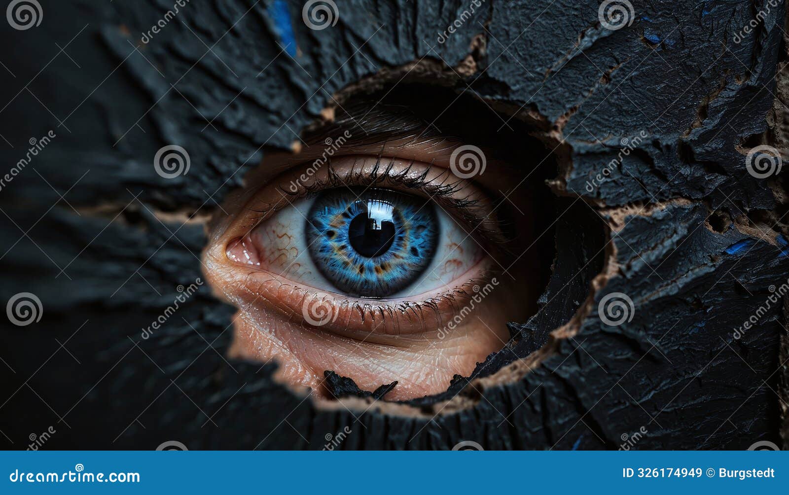 Conceptual Representation of an Eye Looking through a Small Opening ...