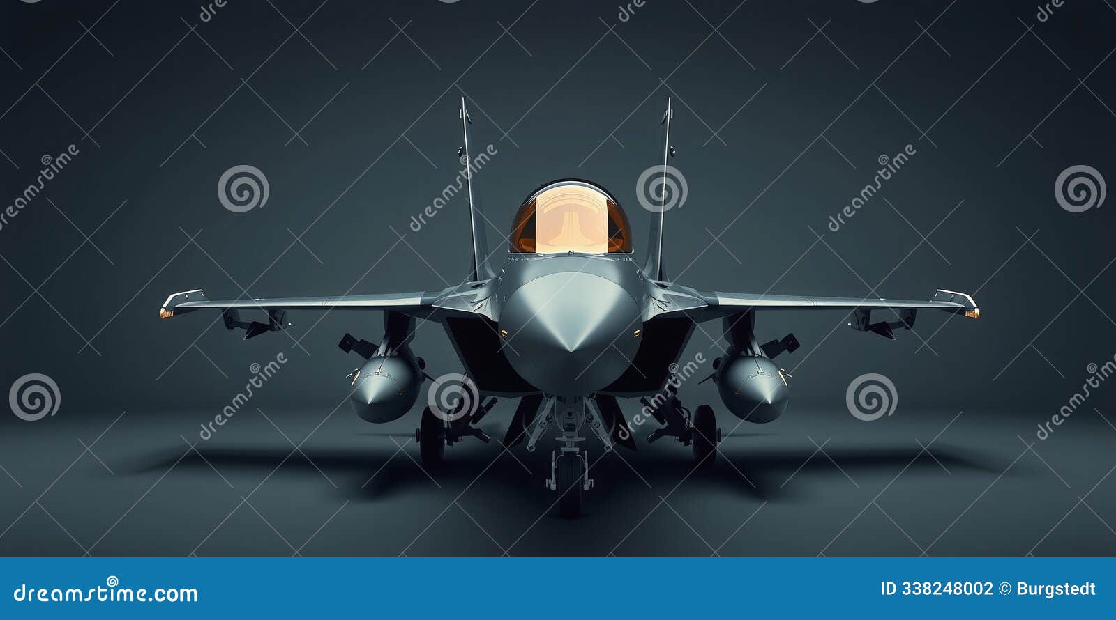 Conceptual Representation of the Frontal View of a Modern Dark Fighter ...