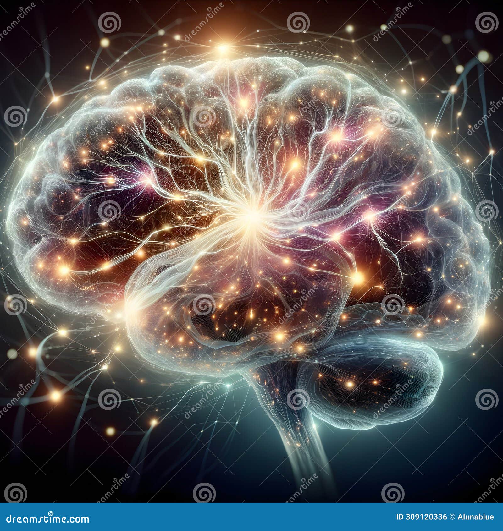 A Conceptual Representation of the Human Brain. Stock Photo - Image of ...