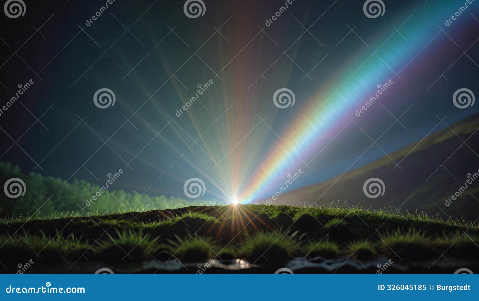 Conceptual Representation of Natural Visible Light Refracted and ...