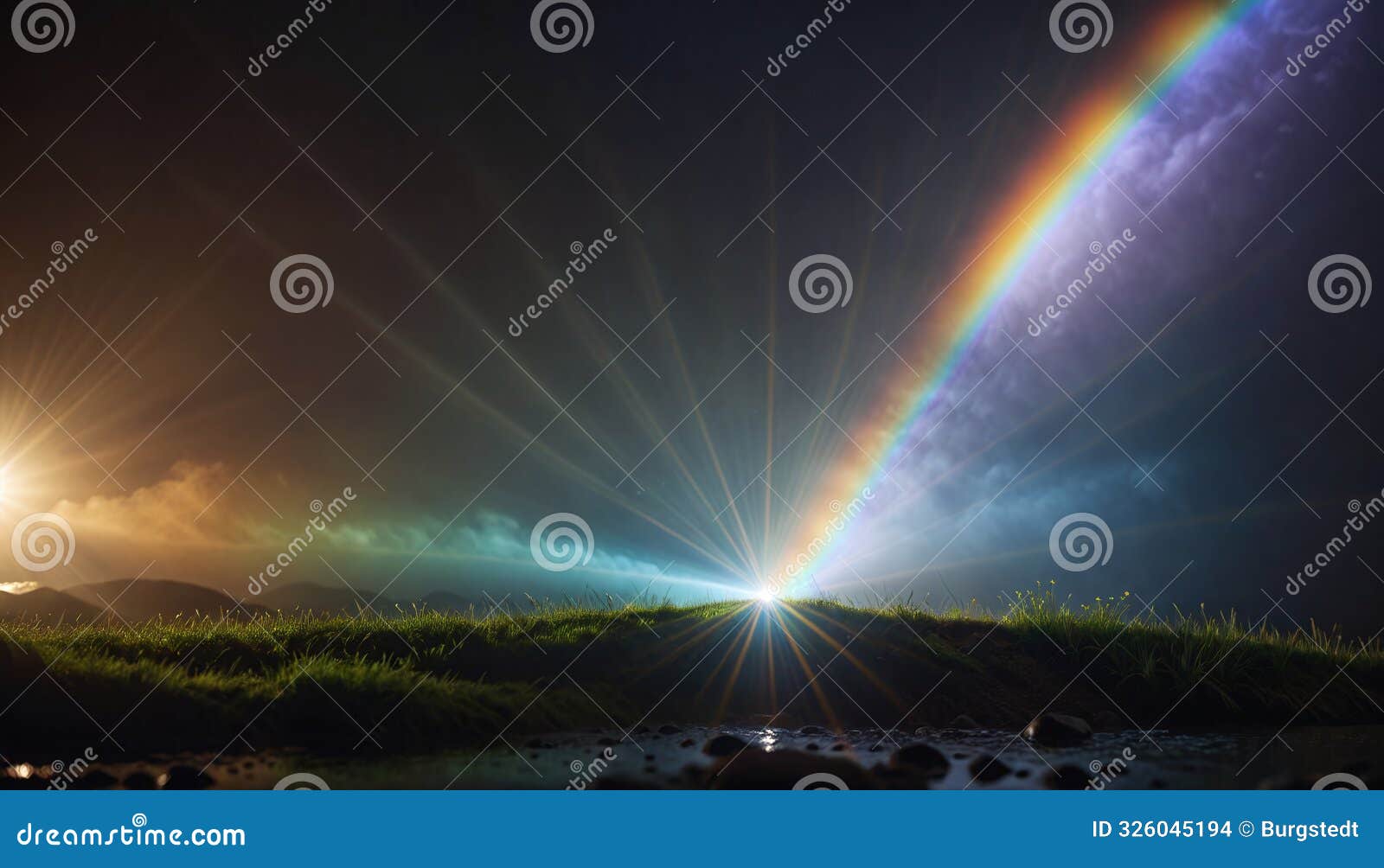 Conceptual Representation of Natural Visible Light Refracted and ...