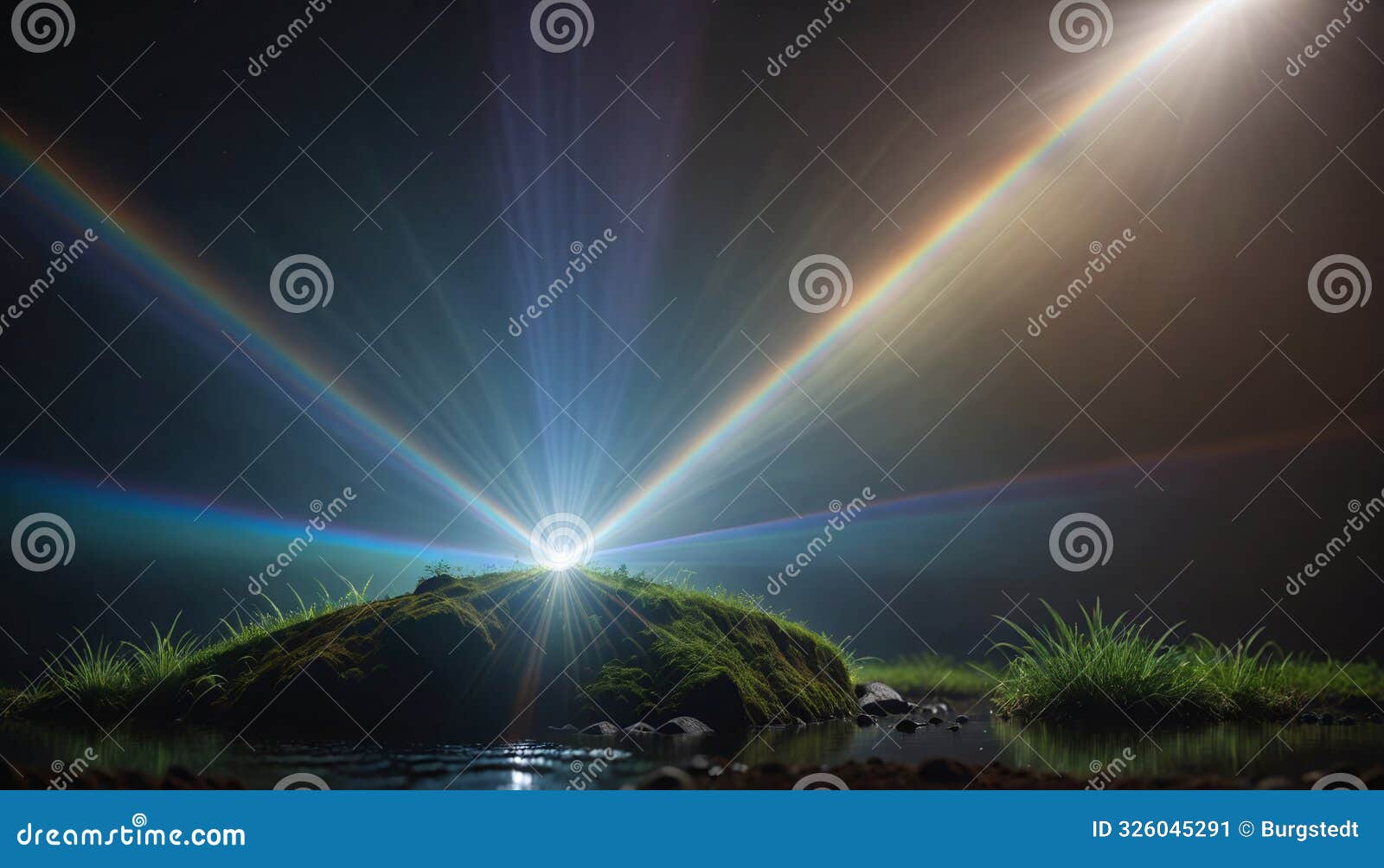 Conceptual Representation of Natural Visible Light Refracted and ...