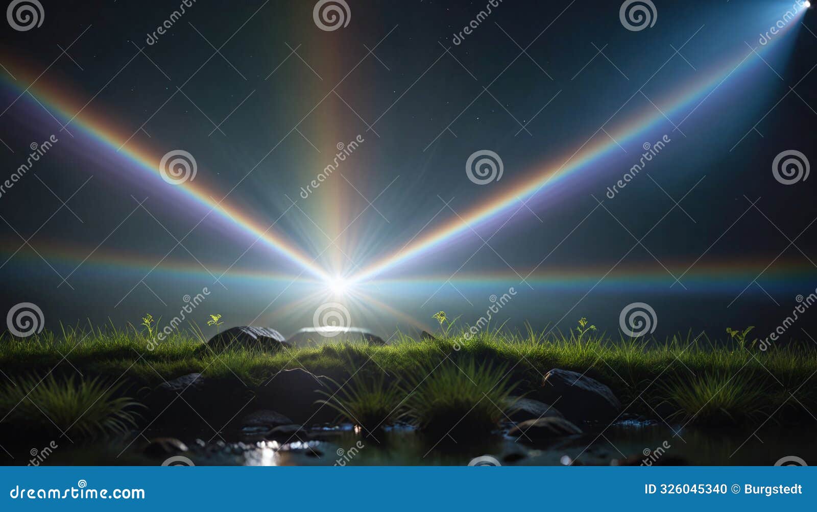 Conceptual Representation of Natural Visible Light Refracted and ...