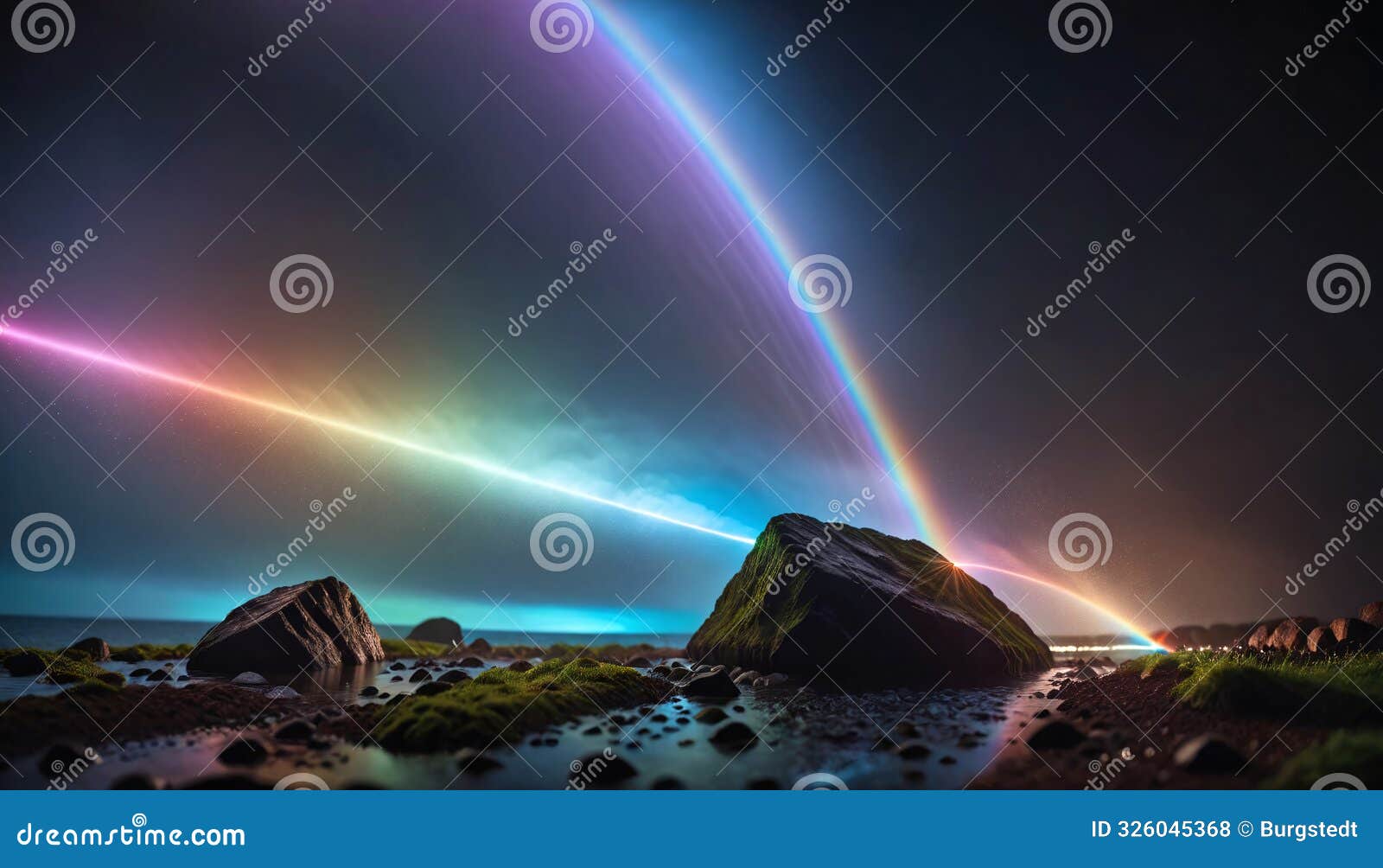 Conceptual Representation of Natural Visible Light Refracted and ...