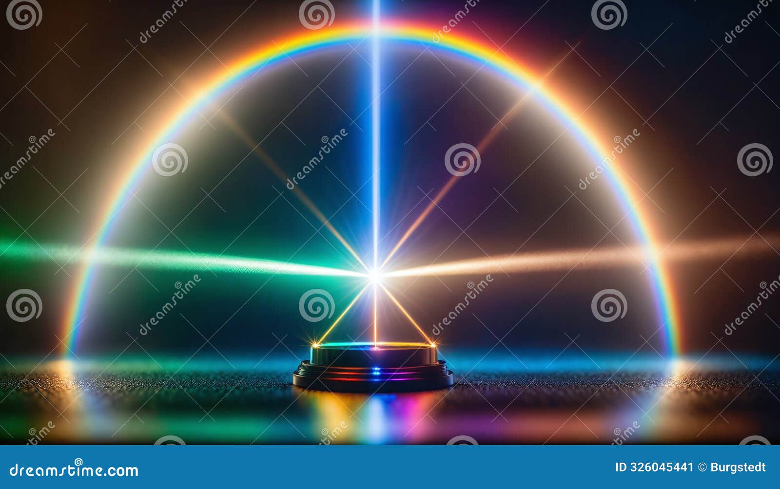 Conceptual Representation of Natural Visible Light Refracted and ...