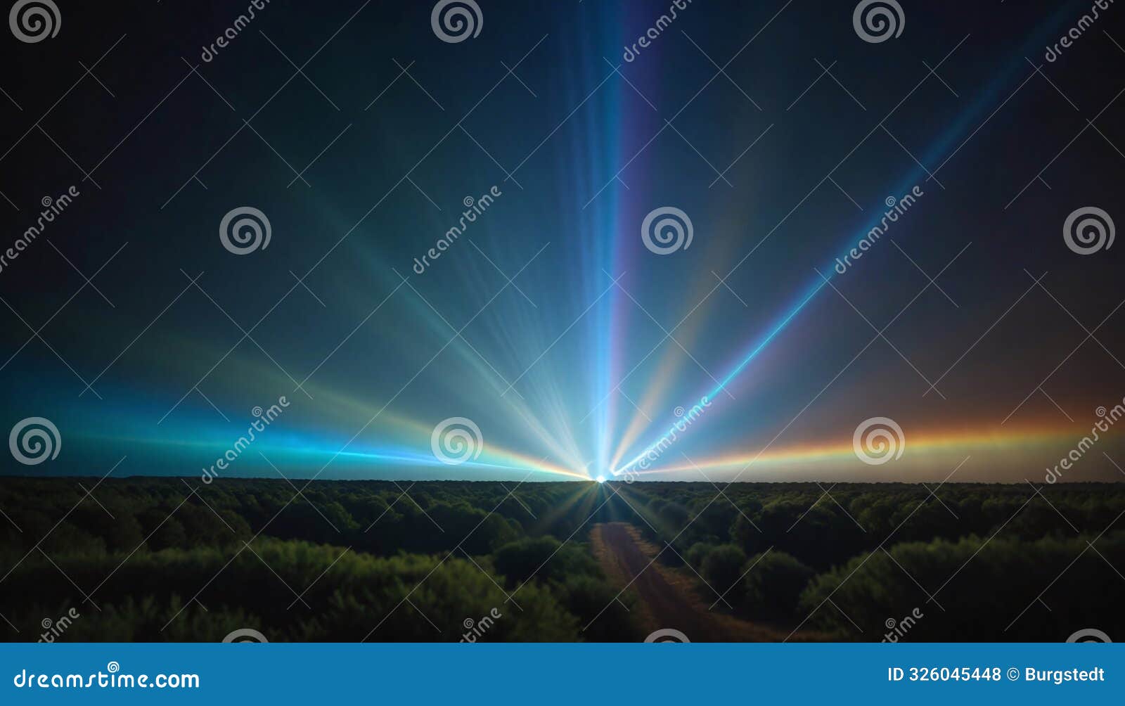Conceptual Representation of Natural Visible Light Refracted and ...