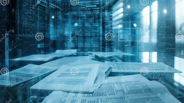 Conceptual Representation of Paper Documents Stock Illustration ...