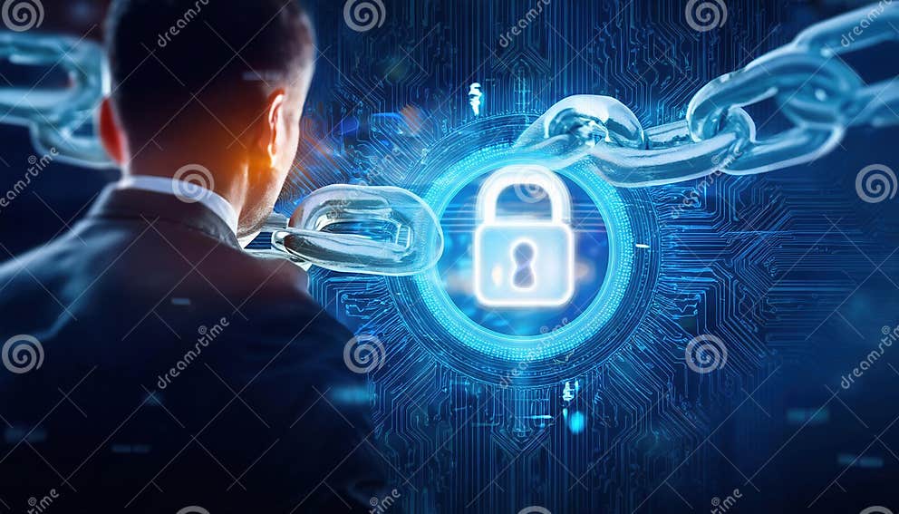 Conceptual Representation of Ransomware Attack Visualized As Glowing ...