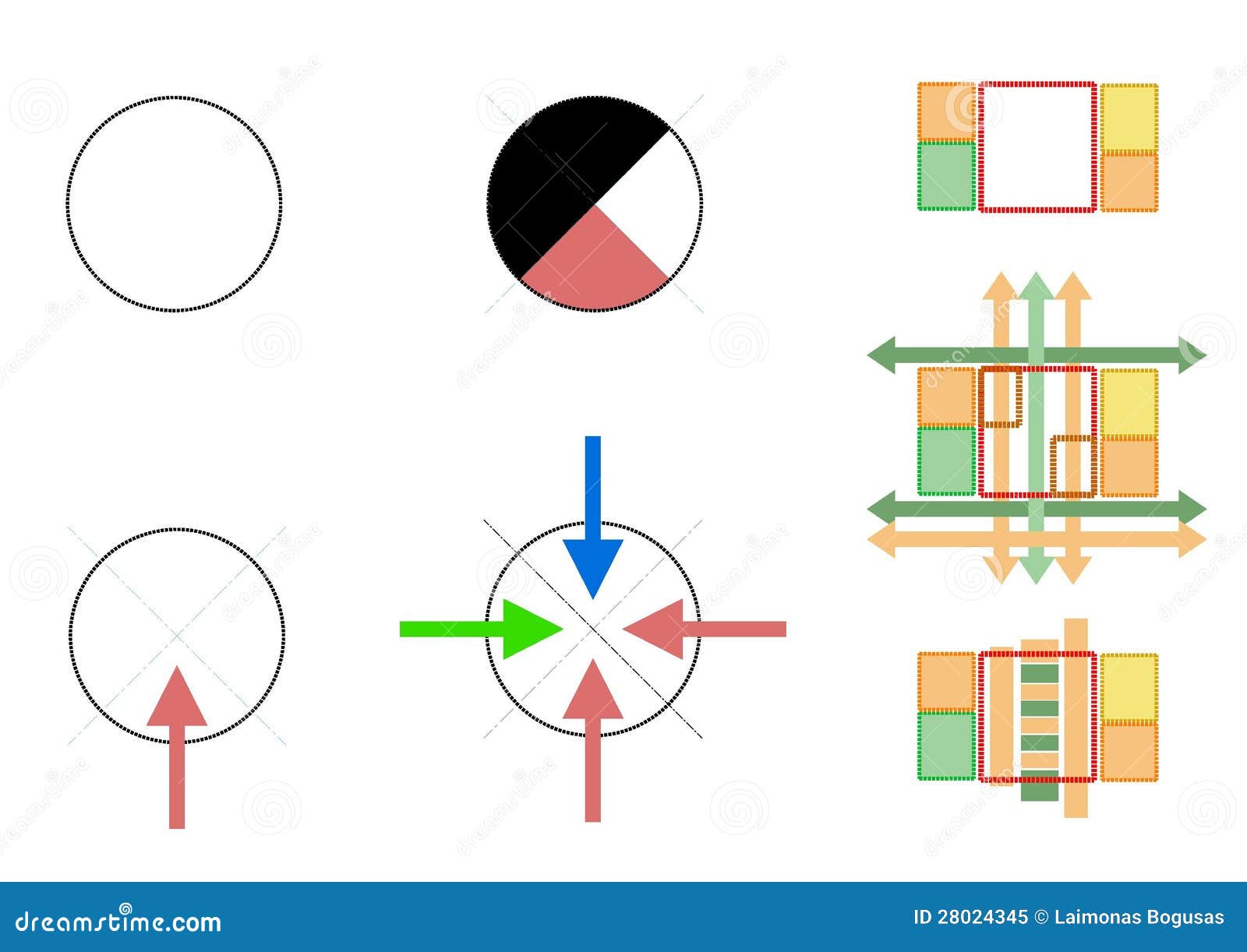 Conceptual Scheme with Arrow Stock Illustration - Illustration of ...