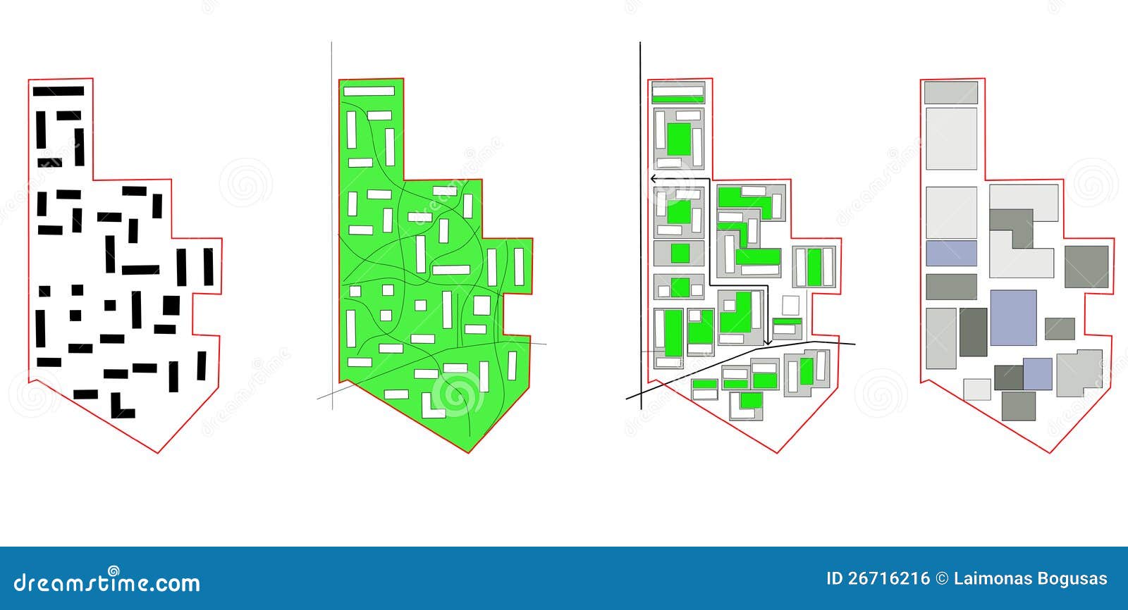 Conceptual Scheme, City Map Stock Illustration - Illustration of ...
