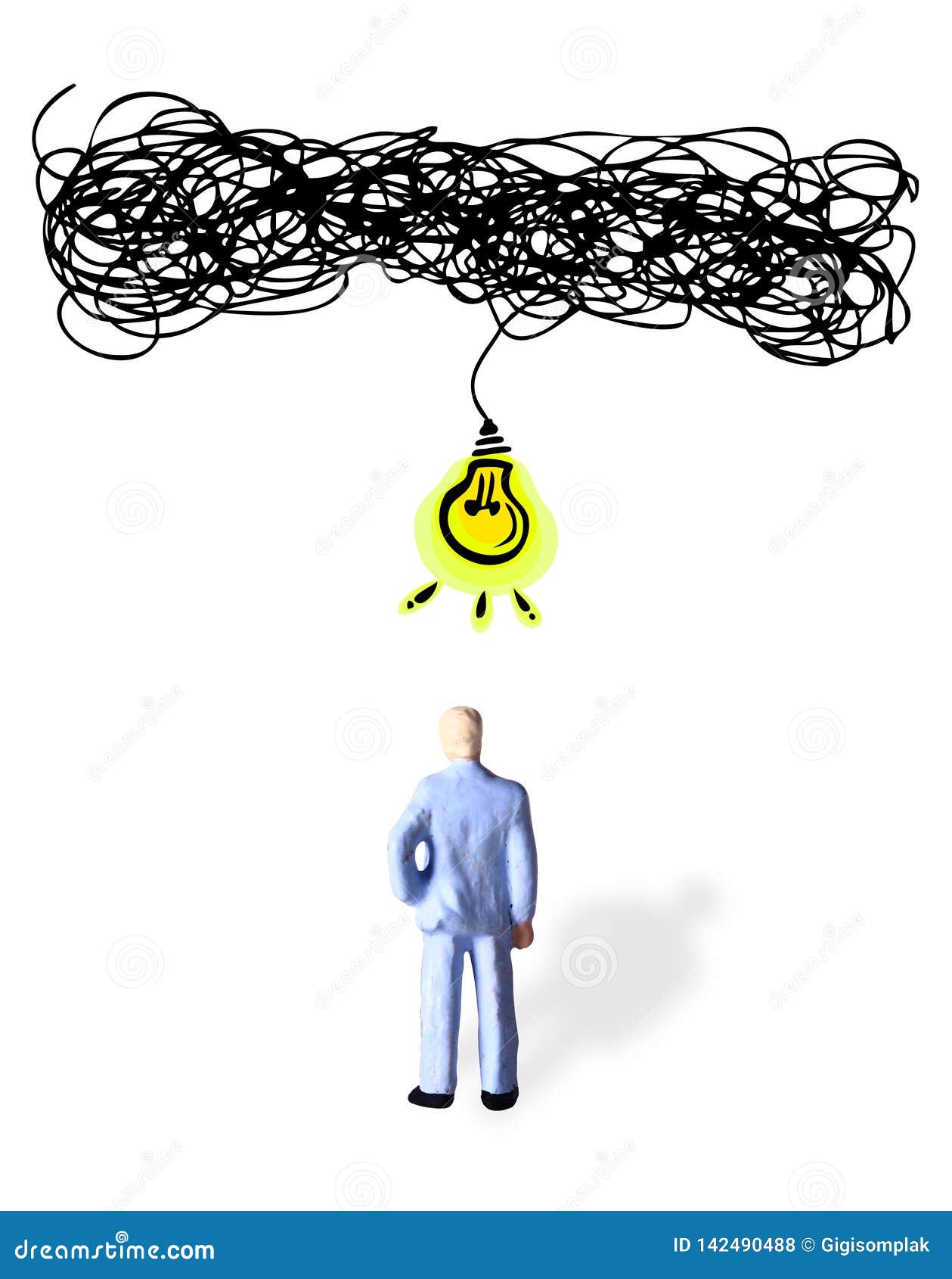 Conceptual, Senior Businessman, Facing Complicated Way To Get Idea for ...