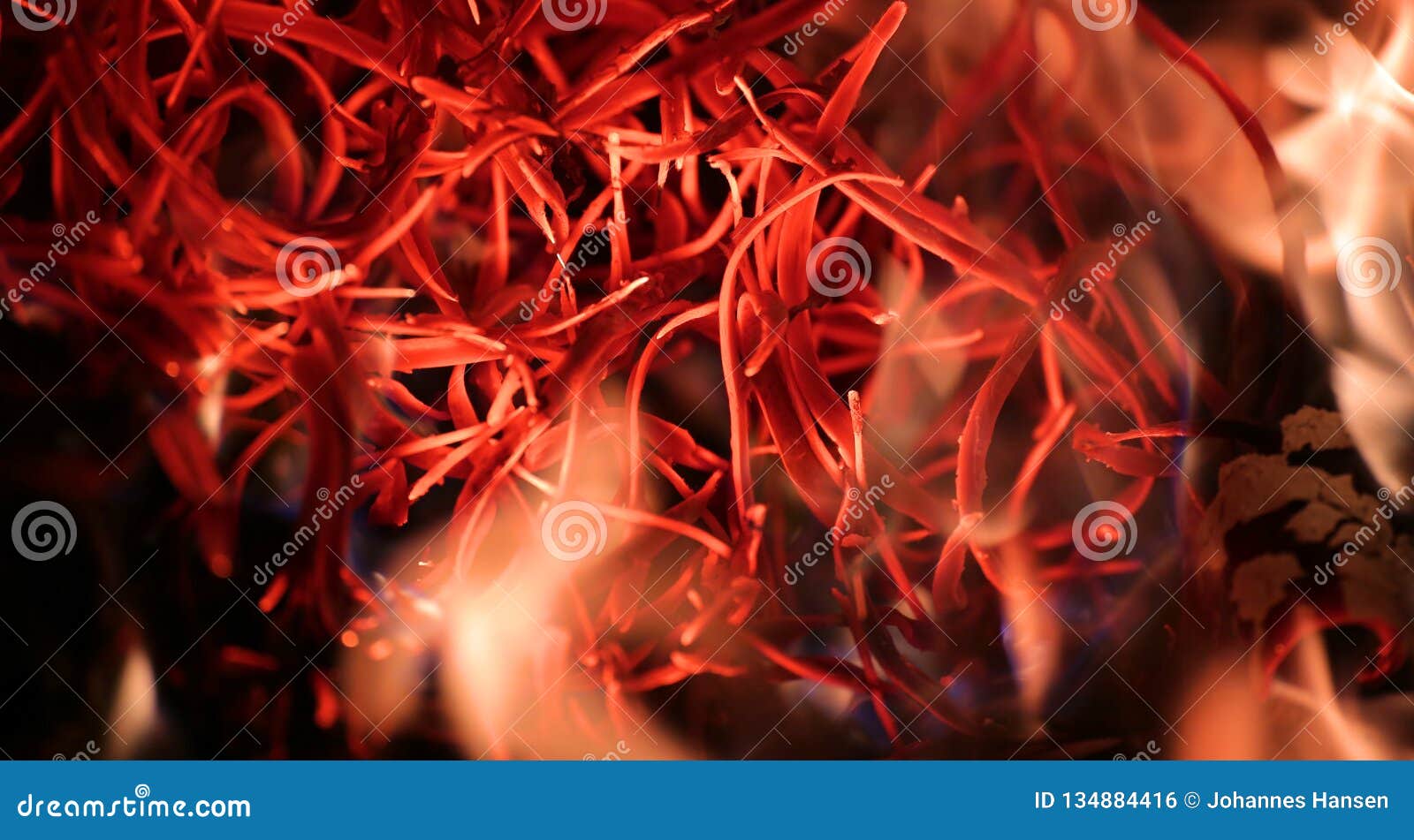 Conceptual Shot of Glowing Wood Splints with an Unsual Shape Stock ...