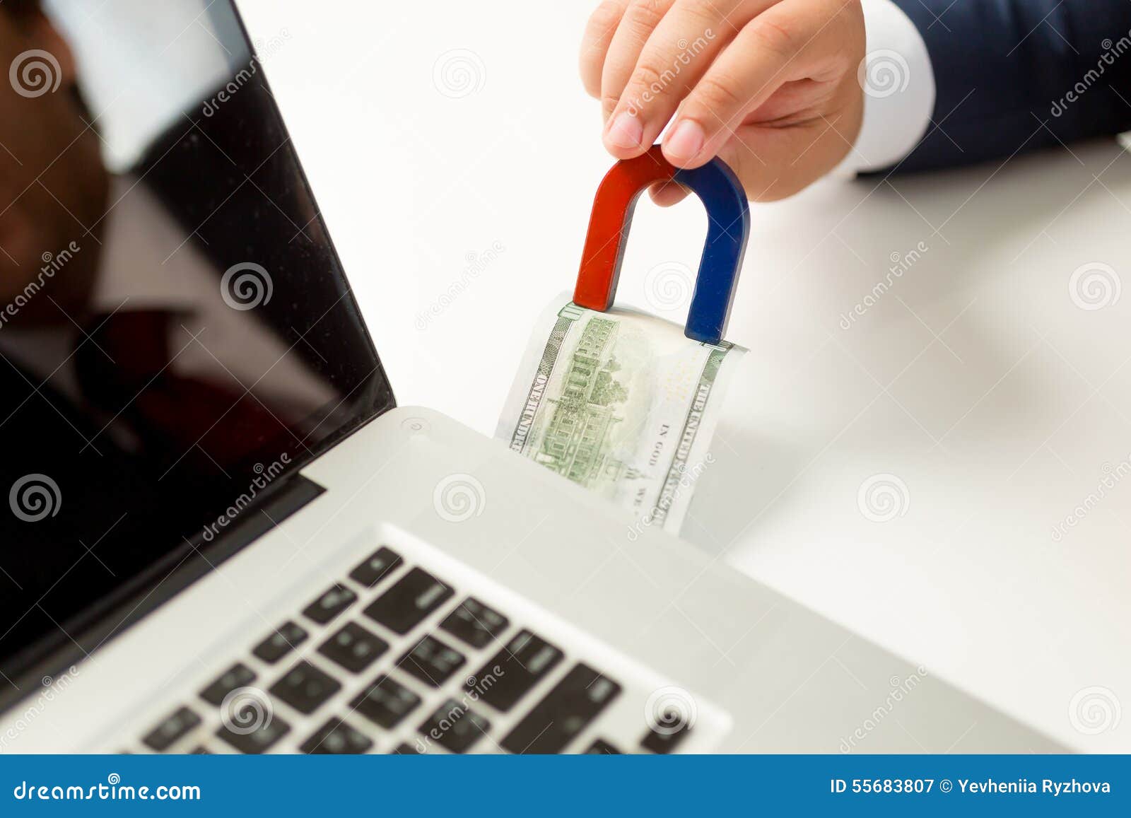 Conceptual Shot of Stealing Money in Internet Stock Image - Image of ...