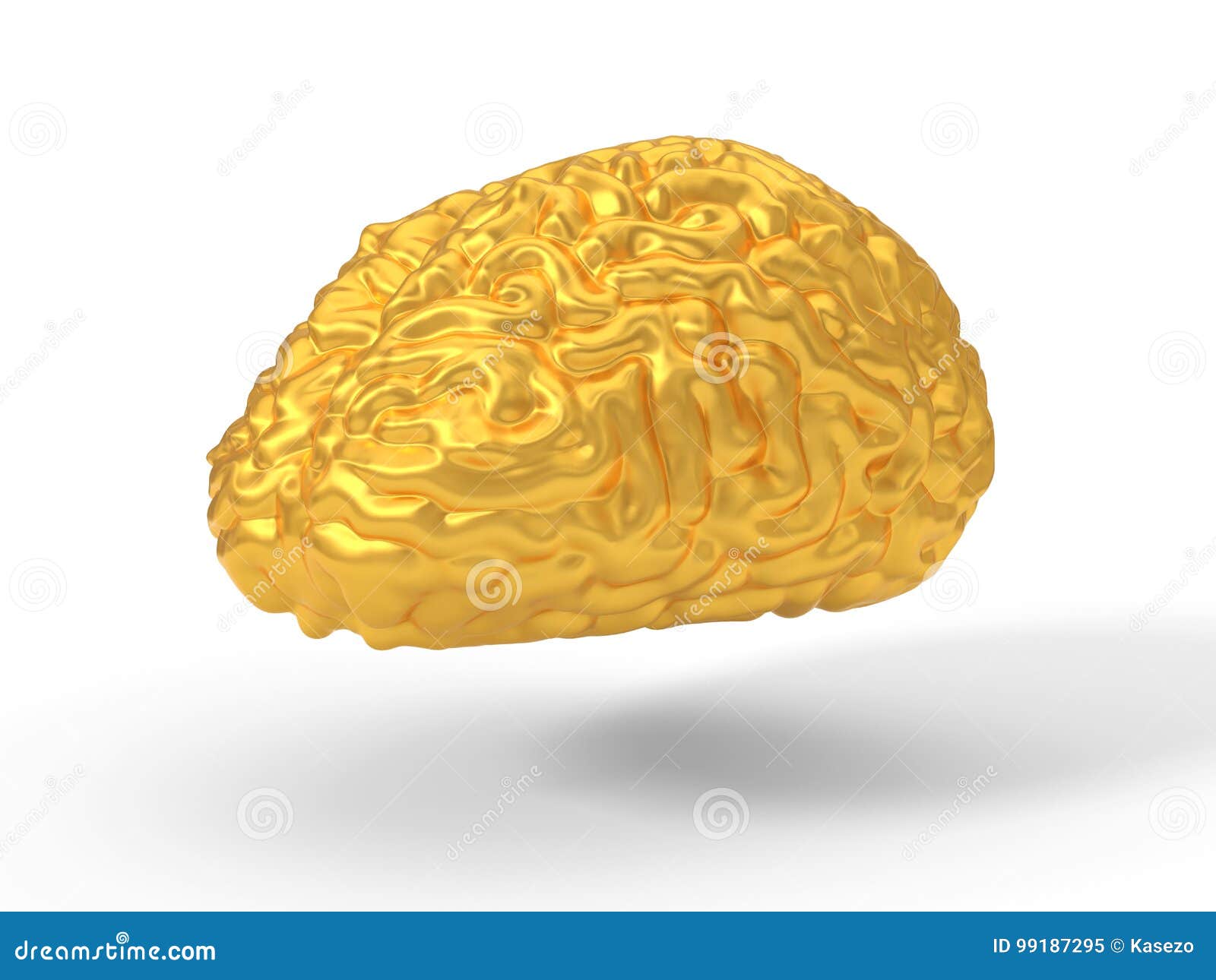 Conceptual Simple Brain Design. 3d Illustration Stock Illustration ...