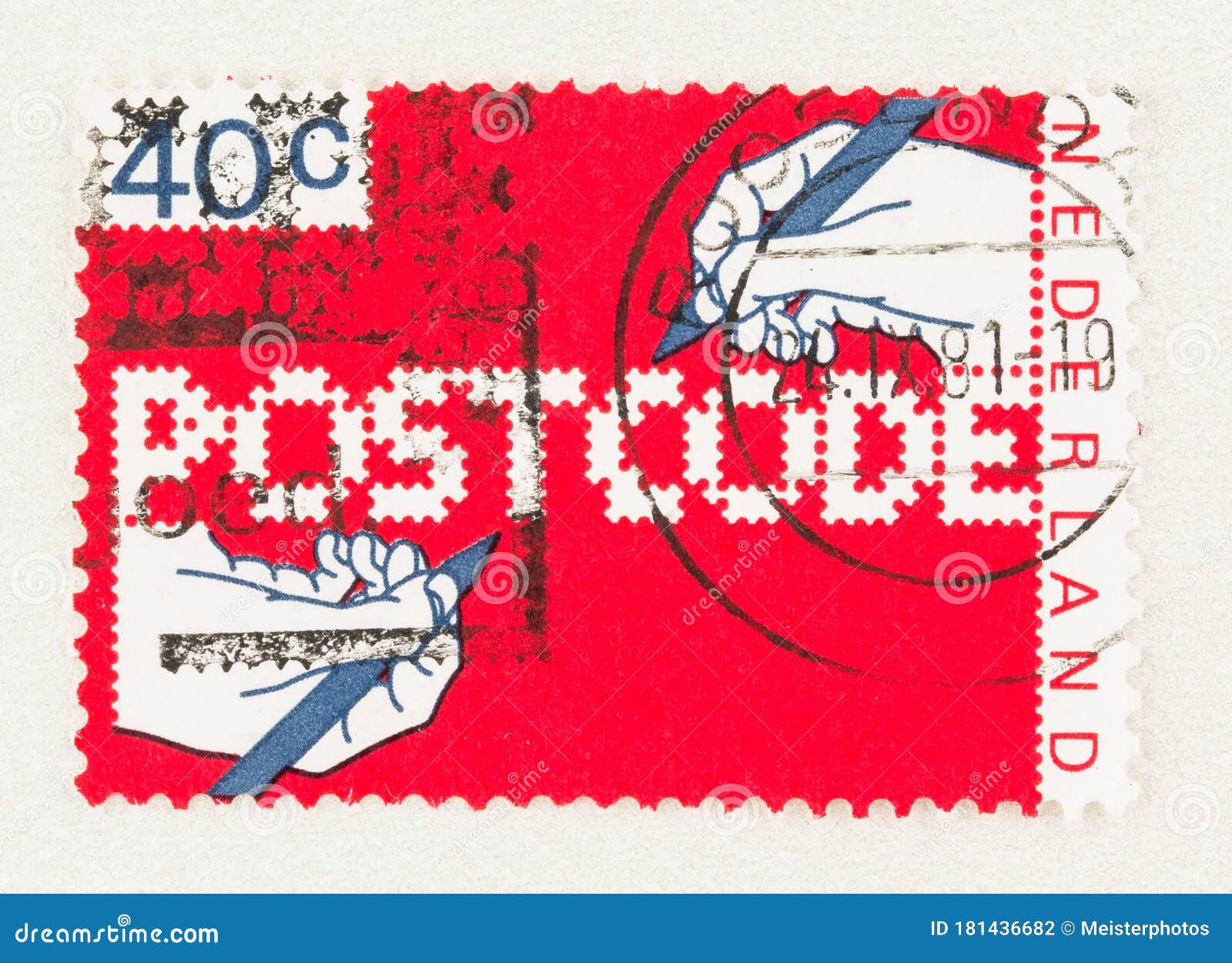 Conceptual Stamp Promoting Use of Post Code in Netherlands Editorial ...