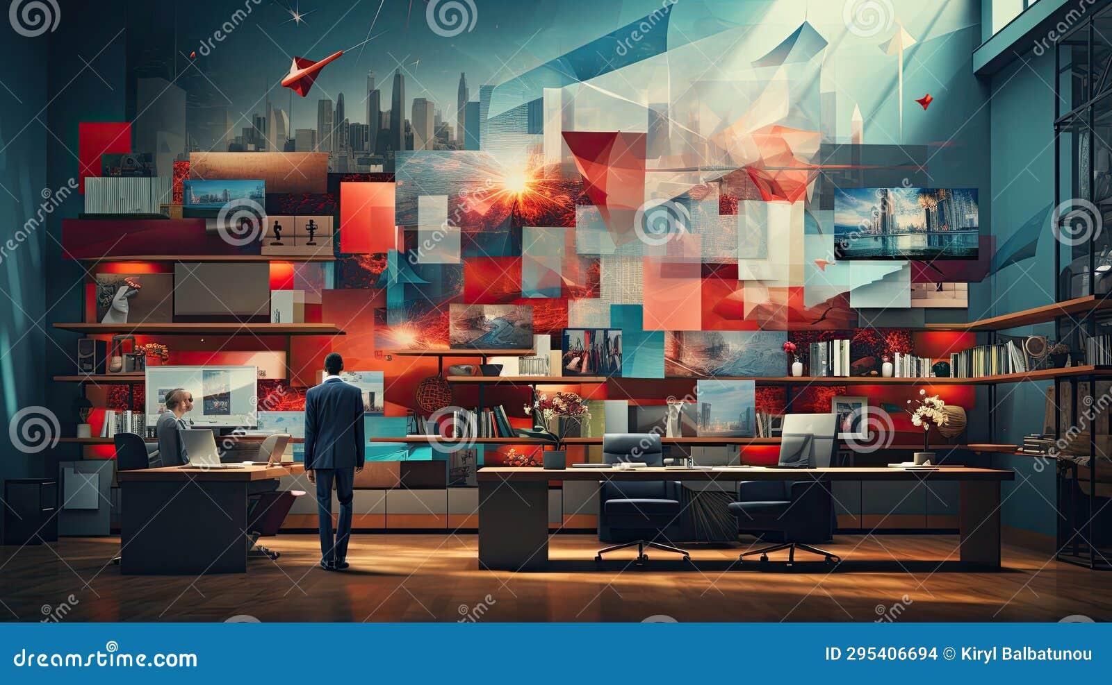 Conceptual Stylish Creative Office, Concept Modern Office, Work Stock ...