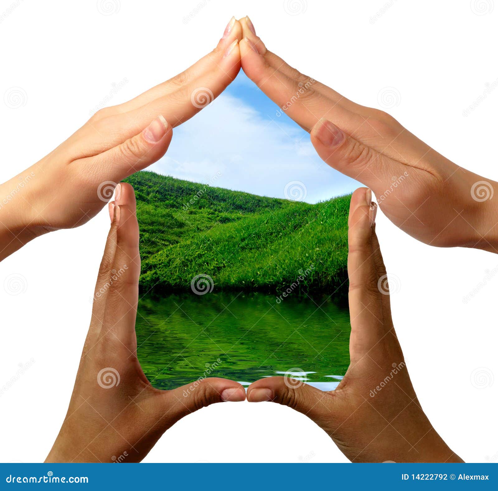 Conceptual Symbol Of Multiracial Human Hands Surrounding The Earth ...