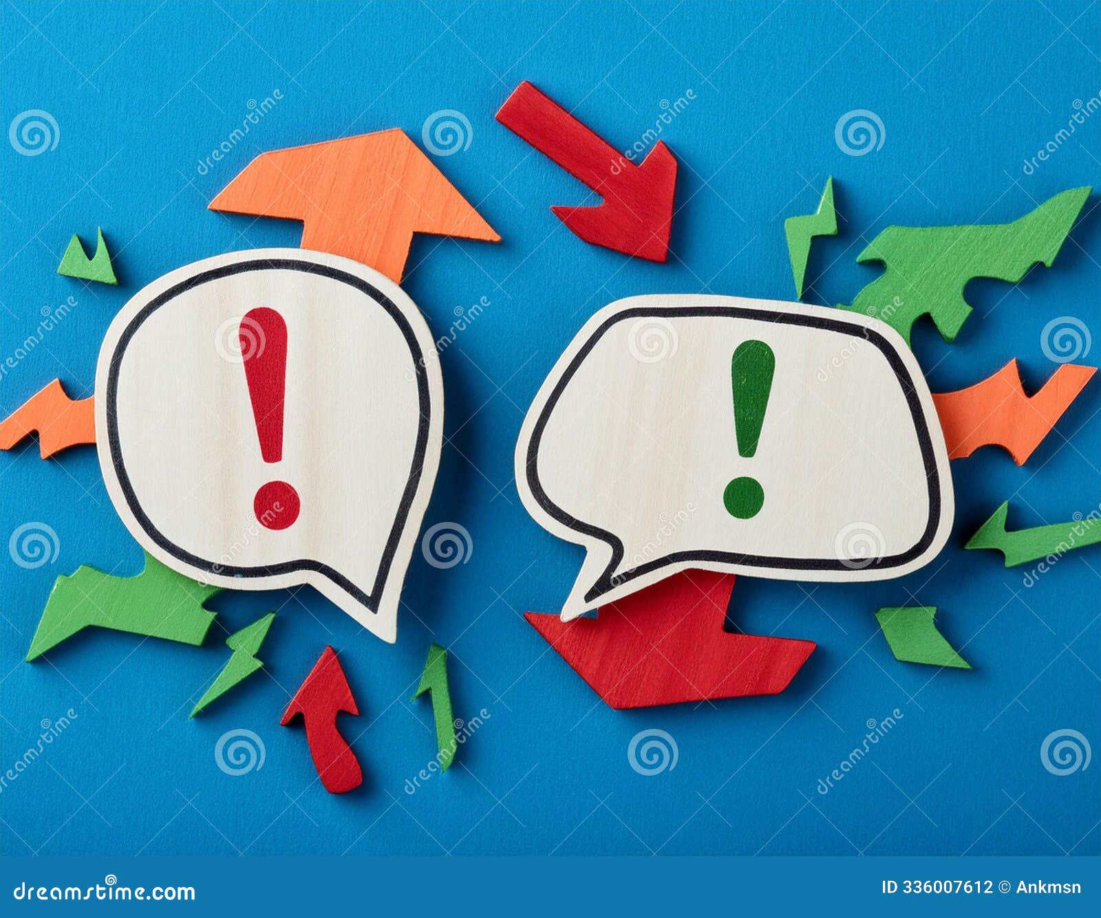 Conceptual Symbols Representing An Argument And Disagreement, Featuring ...