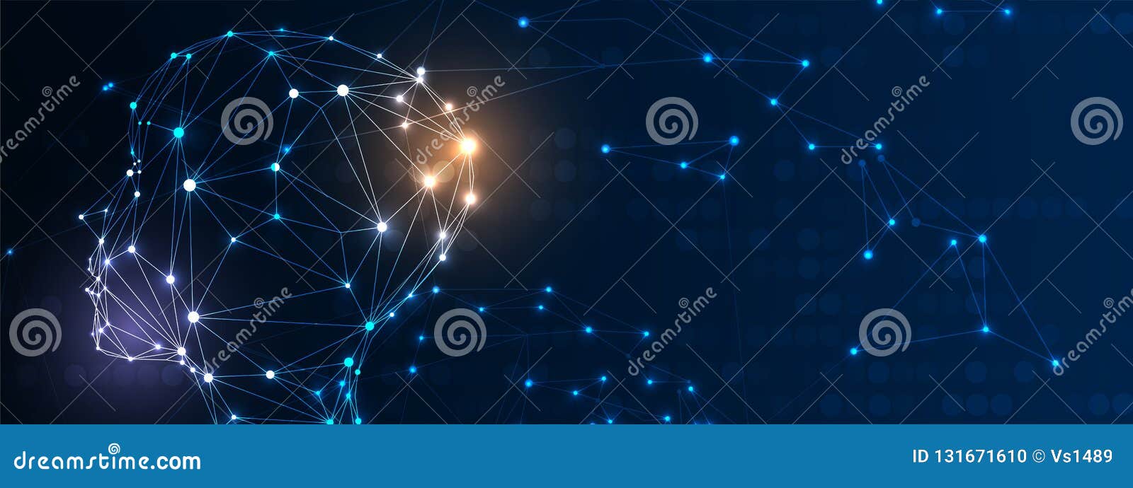 Conceptual Technology Illustration of Artificial Intelligence. Abstract ...