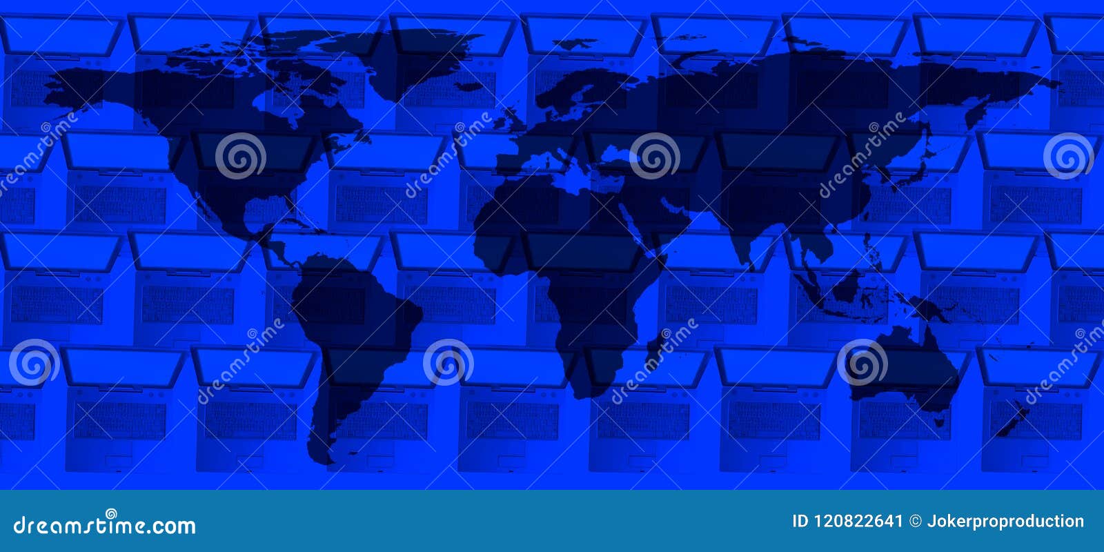 Conceptual Technology Image of Computers and World Stock Image - Image ...