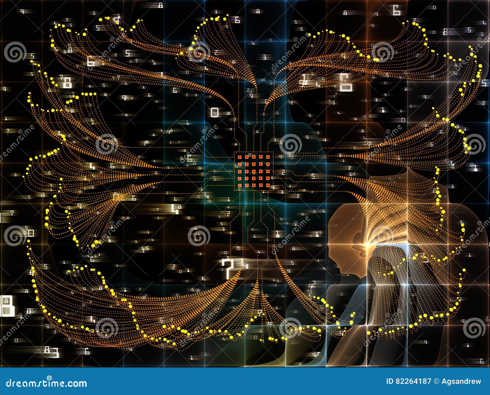 Conceptual Technology Links Stock Illustration - Illustration of ...