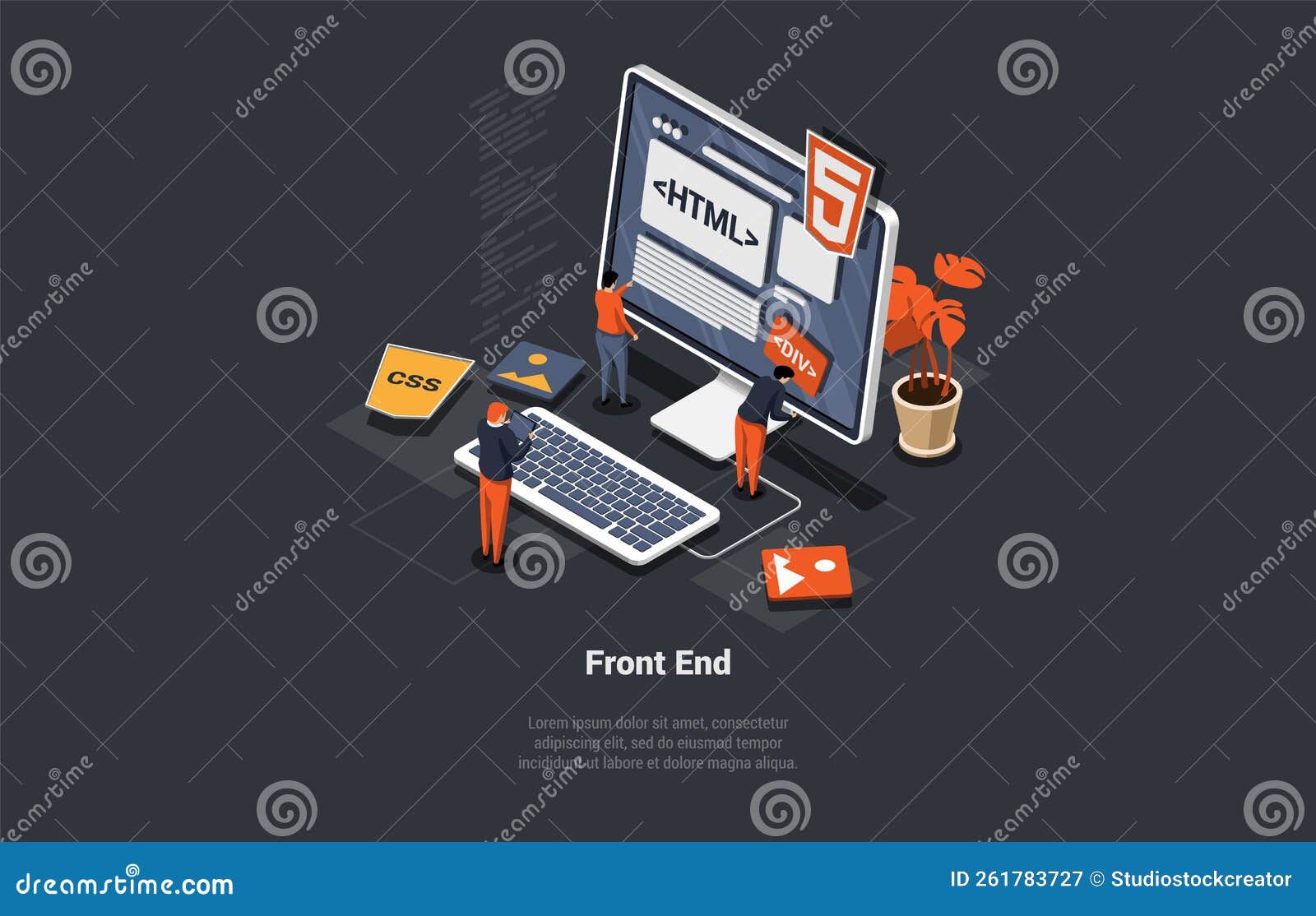 Conceptual Template With Developer Programmer Or Coder Working On Computer Scene For Main 1862