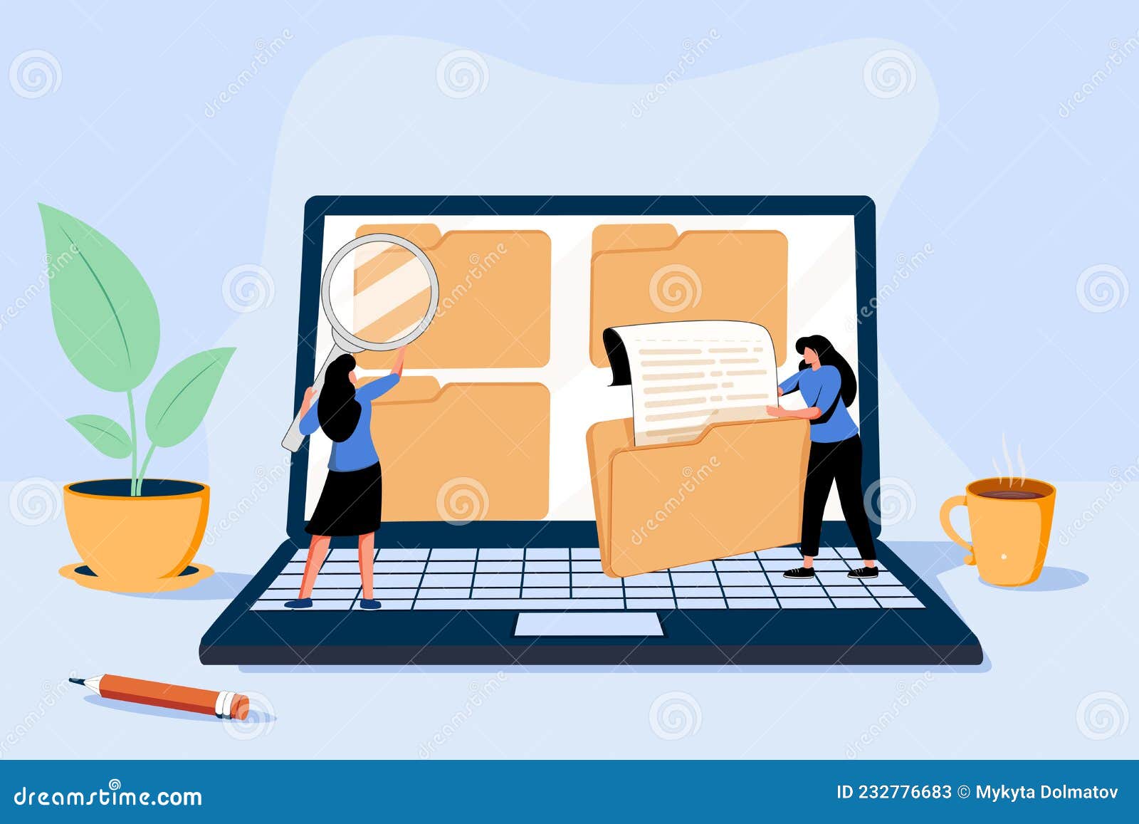 Conceptual Template With Man Standing On Laptop Computer And Opening ...