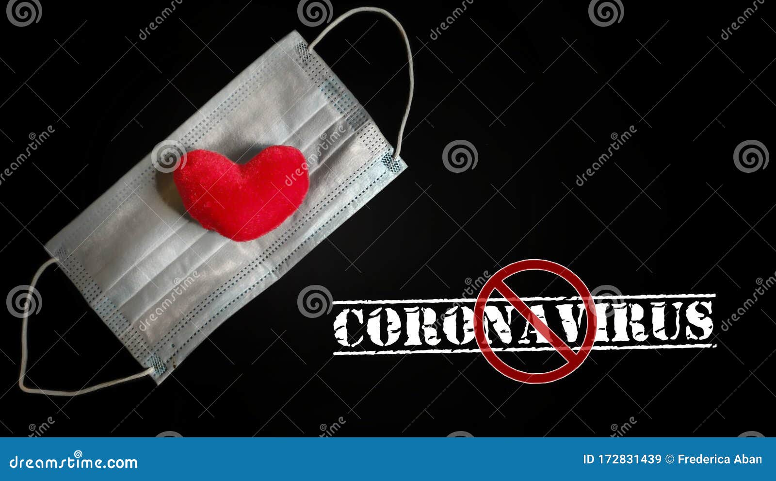 Conceptual Text of and Stop Sign on it with Red Heart Shape and Mask ...