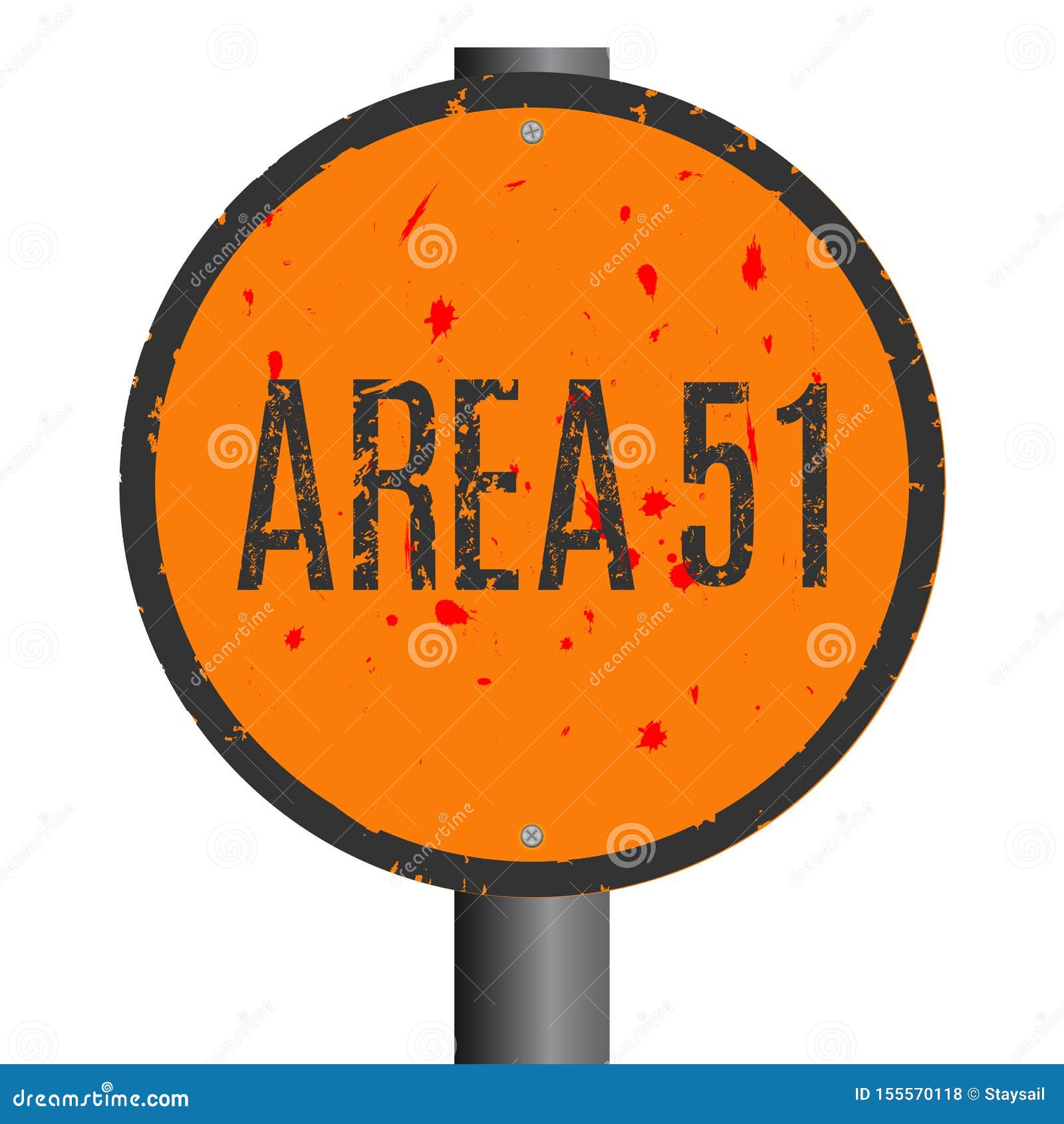 Conceptual Vector Illustration. Area 51 Sign. Stock Vector ...