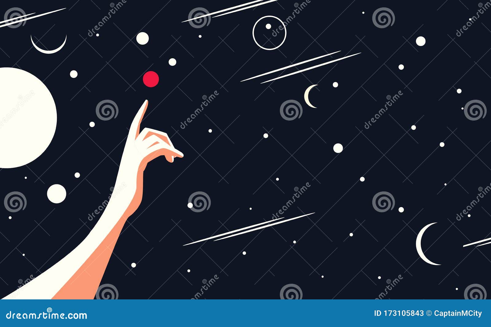 Conceptual Illustration of Space Exploration Stock Vector ...