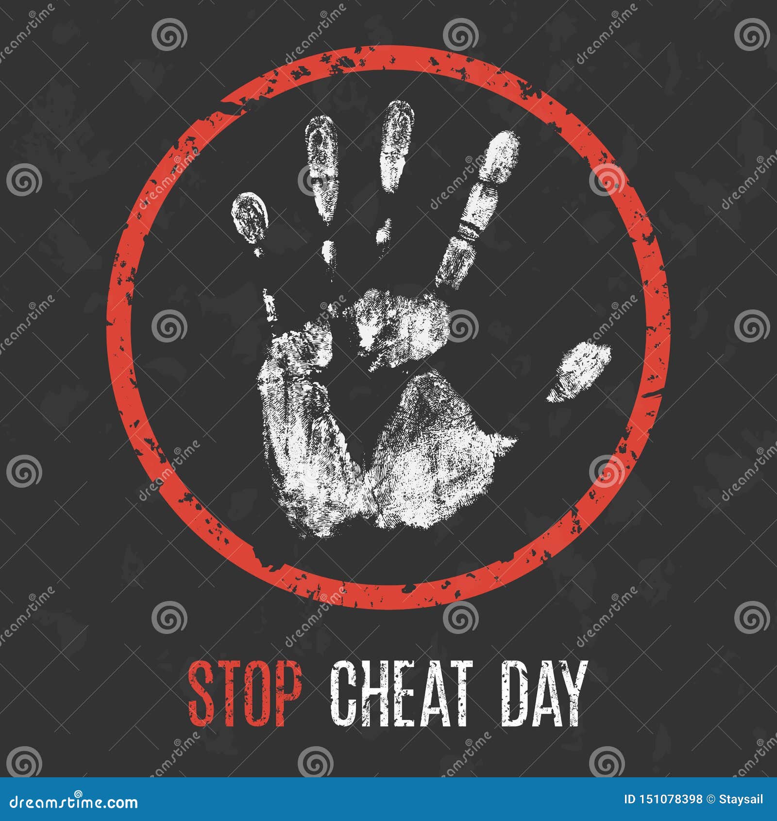 Conceptual Vector Illustration. Stop Cheat Day Stock Vector ...