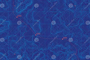 Conceptual Vector Sea Depth Topographic Map Stock Vector - Illustration ...