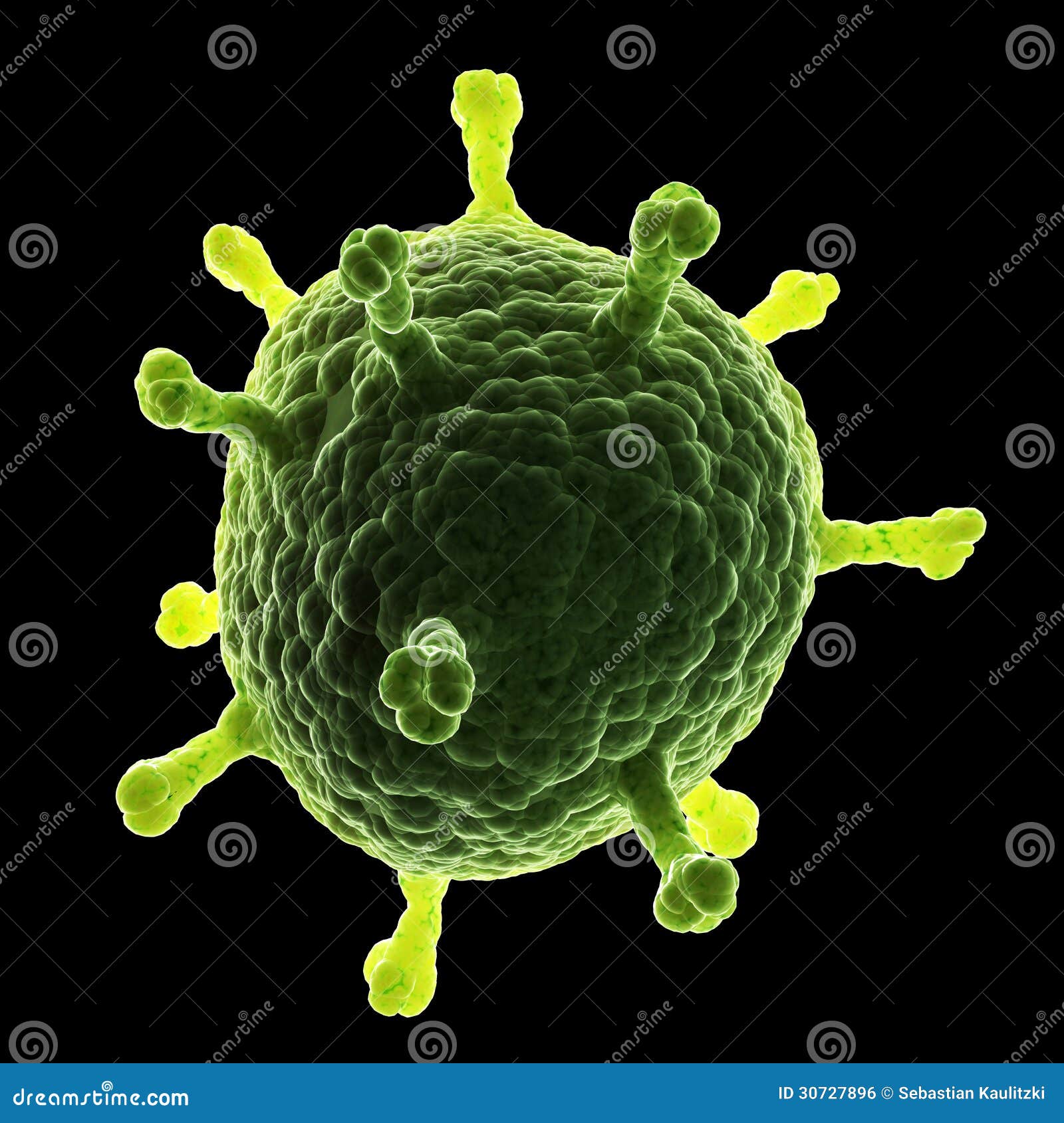 Conceptual Virus - Close Up Stock Illustration - Illustration of ...