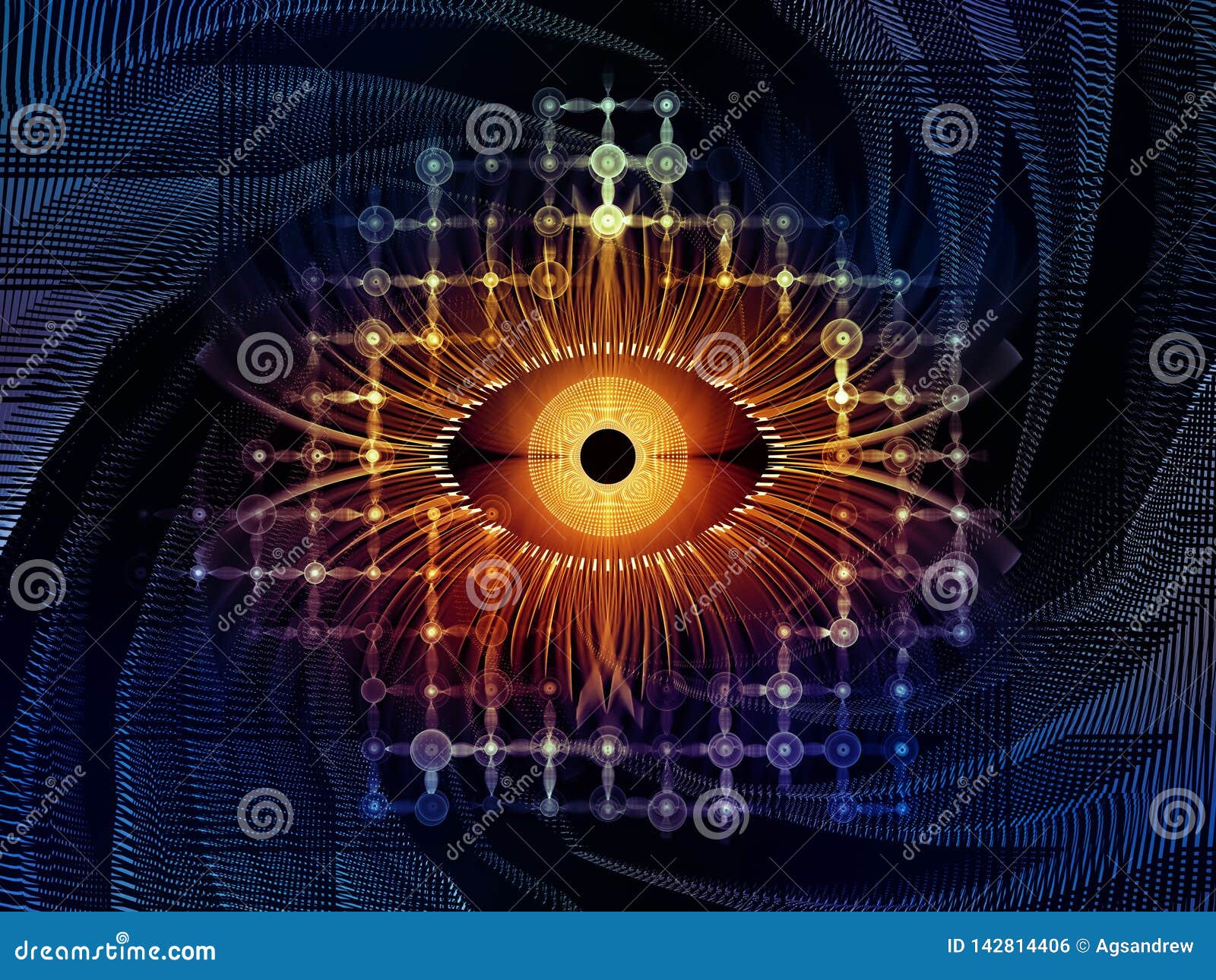 Conceptual Visual Information Stock Illustration - Illustration of ...