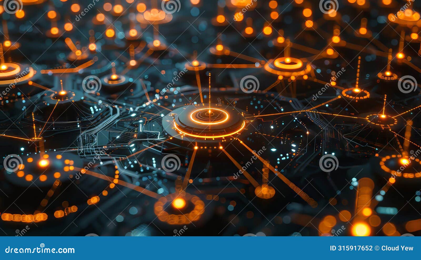 Conceptual Visualization of a Decentralized AI Network Stock ... Conceptual Visualization of a Decentralized AI Network Stock ...